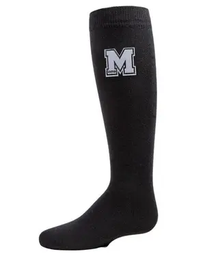 MEMOI Varsity Knee-high Socks - Black