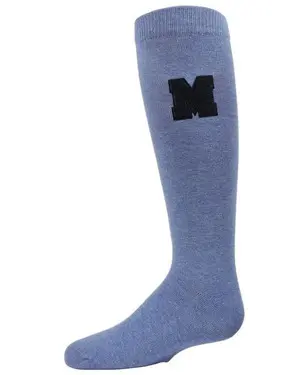 MEMOI Varsity Knee-high Socks - Denim