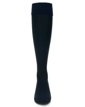 MEMOI Cuffed Opaque Knee High Socks - Navy