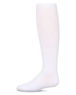 MEMOI Ribbed Cotton-blend Knee High Socks - White