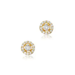 MAZIN JEWELS Halo Stud Earrings