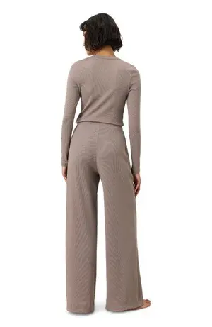 PACT Dream Rib Slim Henley - Cinder