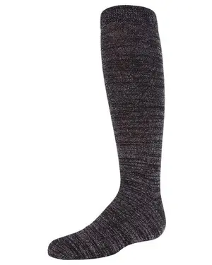 MEMOI Shimmer Knee Socks - Black