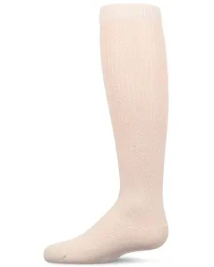 MEMOI Pointelle Dot Knee High Socks - Latte