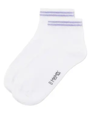 MEMOI Ziggy Double Ring Anklet Sock - Lavender