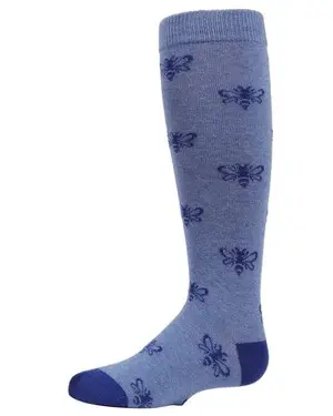MEMOI Busy Bee Knee High Socks Denim