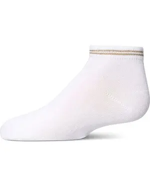 MEMOI Zag Lurex Ankle Socks - Gold