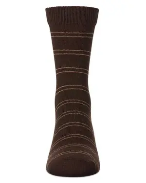 MEMOI Double Lined Dress Socks - Brown