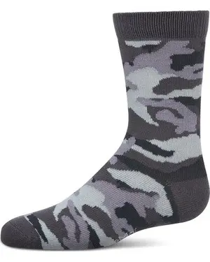 MEMOI Camouflage-pattern Crew Socks - Gray
