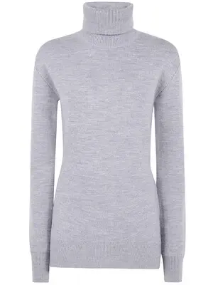 TOTEME Cashmere Merinos Highneck Double Knit - Gray