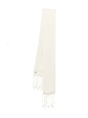 TOTEME Guipure Lace Tuxedo Scarf - White
