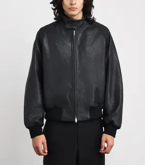 Studio Nicholson Leather Harrington Jacket
