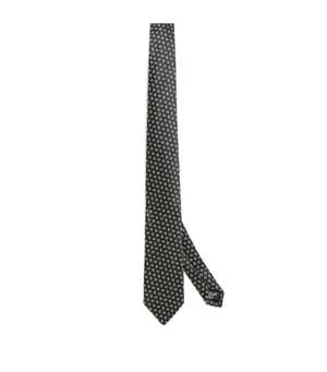 Emporio Armani Standard Silk Jacquard Neck Tie - Black