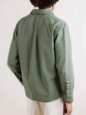 TOM FORD Cotton And Silk-blend Shirt - Green