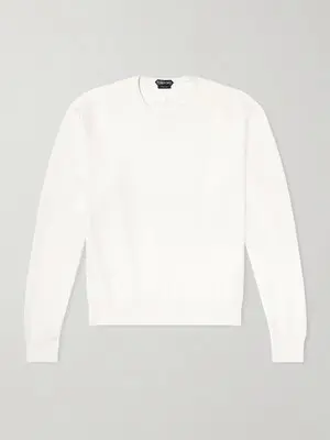 Men's White Cashmere Sweaters