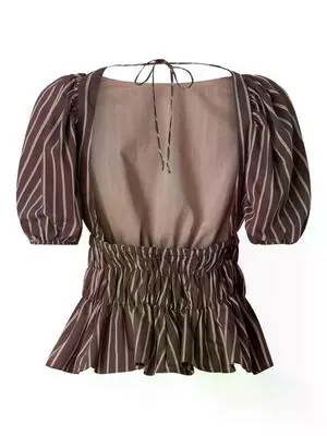 Pinko Striped Ruched Blouse