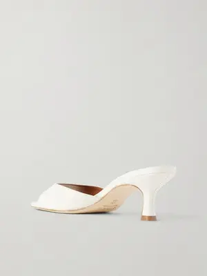Staud Brigitte Leather Mules - White