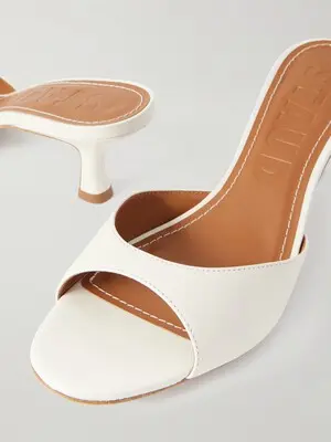 Staud Brigitte Leather Mules - White