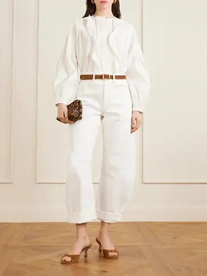 Staud Brigitte Suede Mules - Tan