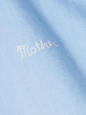 MOTHER The Bestie Embroidered Cotton Shirt - Blue