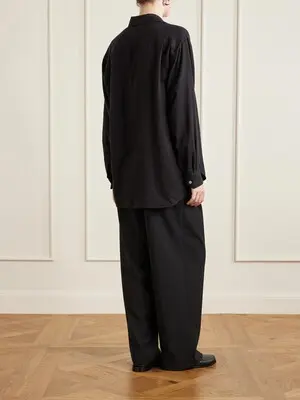 SSSTEIN Oversized Silk-blend Flannel Shirt