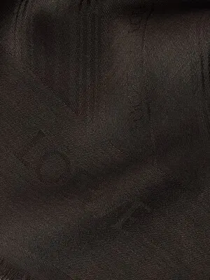 Loewe Fringed Wool And Silk-blend Jacquard Scarf