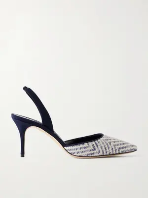 Manolo Blahnik Raffia Pumps