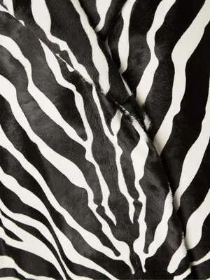 Khaite Lorel Zebra-print Calf Hair Coat