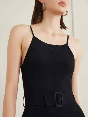 COURREGES Belted Smooth-crepe Jumpsuit