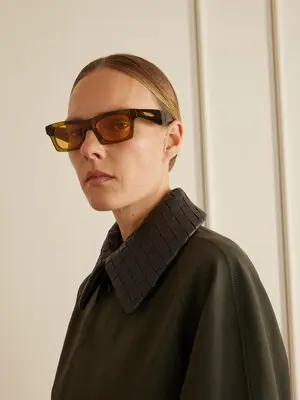 Bottega Veneta Ribbon Square-frame Sunglasses - Brown