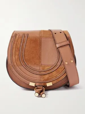 Chloé Marcie Patchwork Shoulder Bag - Brown