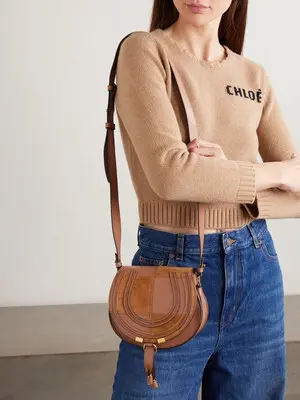 Chloé Marcie Patchwork Shoulder Bag - Brown