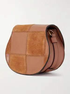 Chloé Marcie Patchwork Shoulder Bag - Brown