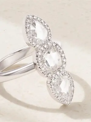 DAVID MORRIS 18-karat White Diamond Ring
