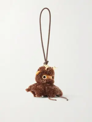 Loewe Deer Puzz Shearling Bag Charm - Brown