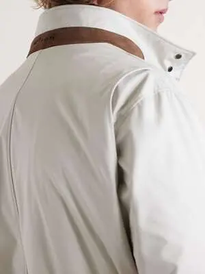 Kiton Suede-trimmed Shell Field Jacket