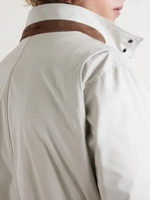 Kiton Suede-trimmed Shell Field Jacket