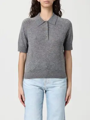 Victoria Beckham Knit Polo Shirt - Grey