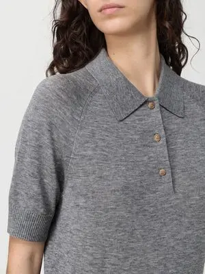 Victoria Beckham Knit Polo Shirt - Grey