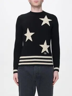 Valentino Garavani Sweater With Star Motif - Black