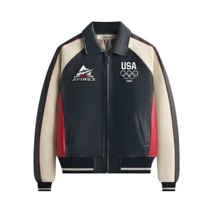 Kith X Avirex Team Usa Leather Bomber Jacket