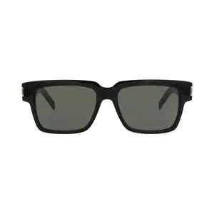 Saint Laurent Square Frame Recycled Acetate Sunglasses - Black