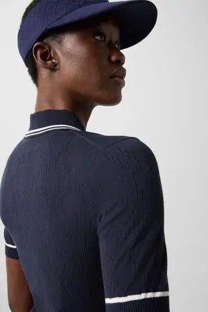 Bogner Knitted Polo Shirt - Navy Blue