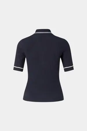 Bogner Knitted Polo Shirt - Navy Blue