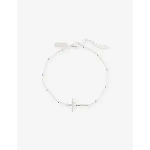 COMMONLINES Studded Cross Ball Sterling Bracelet
