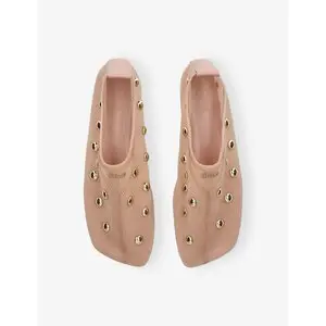Chloé Rita Studded Mesh Flats