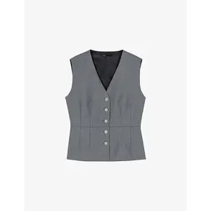 Maje Button Detailed Vests For Women