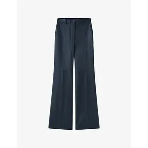 JOSEPH Tafira Flared Leather Trousers