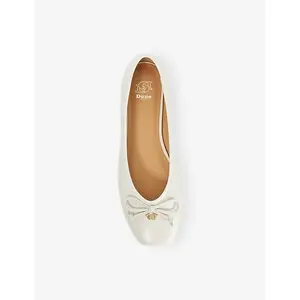 DUNE Harllowe Leather Ballet Flats - Ecru Leather
