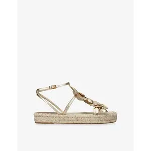 Zimmermann Orchid Leather Espadrille Sandals